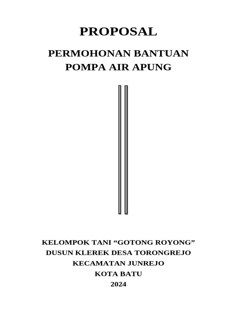 Proposal Pompa Air - Gotong Royong | PDF
