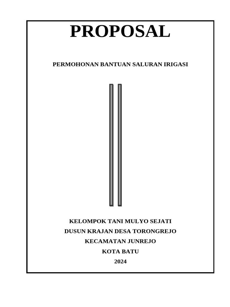 Proposal Irigasi KT Mulyo Sejati 2024 | PDF