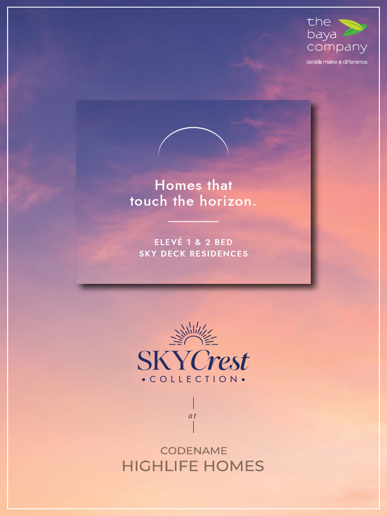 SkyCrest Collection - Highlife Homes | PDF
