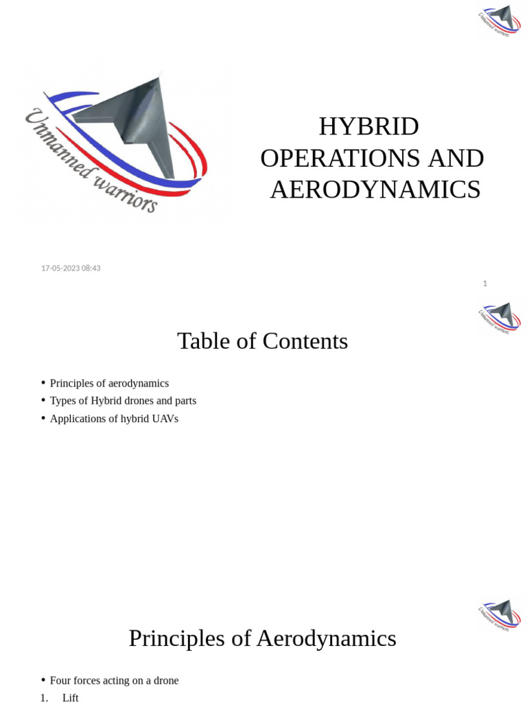 Hybrid Drone Aerodynamics Overview | PDF | Airfoil | Lift (Force)
