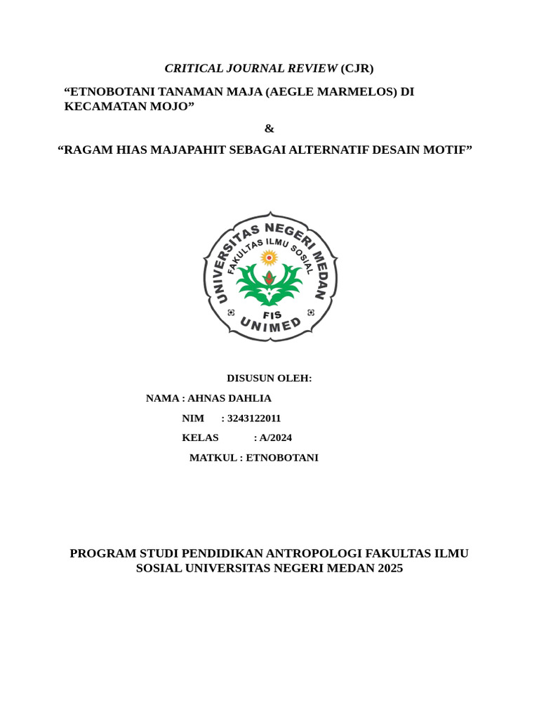 CJR Etnobotani Ahnas Dahlia | PDF