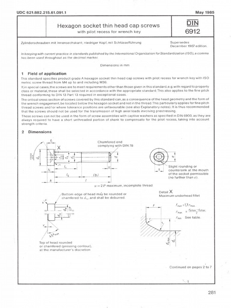 DIN6912 | PDF