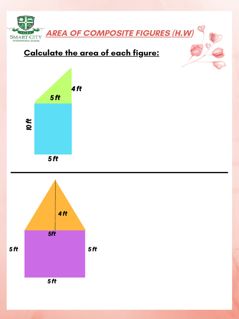 Area Calculations for Composite Figures | PDF