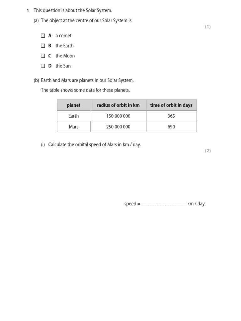 Motion in The Universe 2 QP | PDF