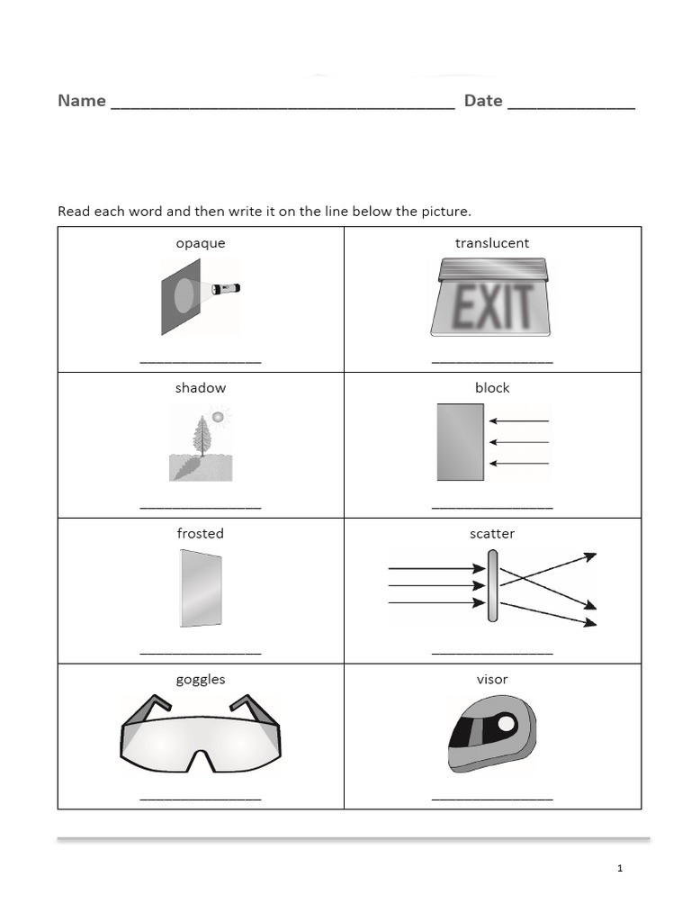 Unit 3 - Worksheet - Year 3 | PDF