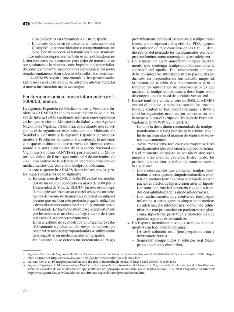 Vol32 1fenilpro | PDF | Medicamentos con receta | Medicina