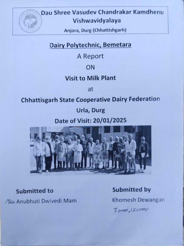 Report On Visit Devbhog Plant | PDF