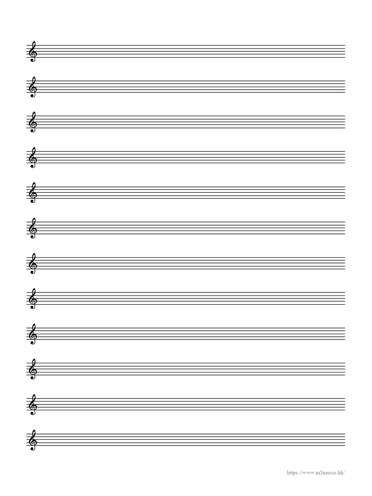 A4 Treble Clef 12 | PDF