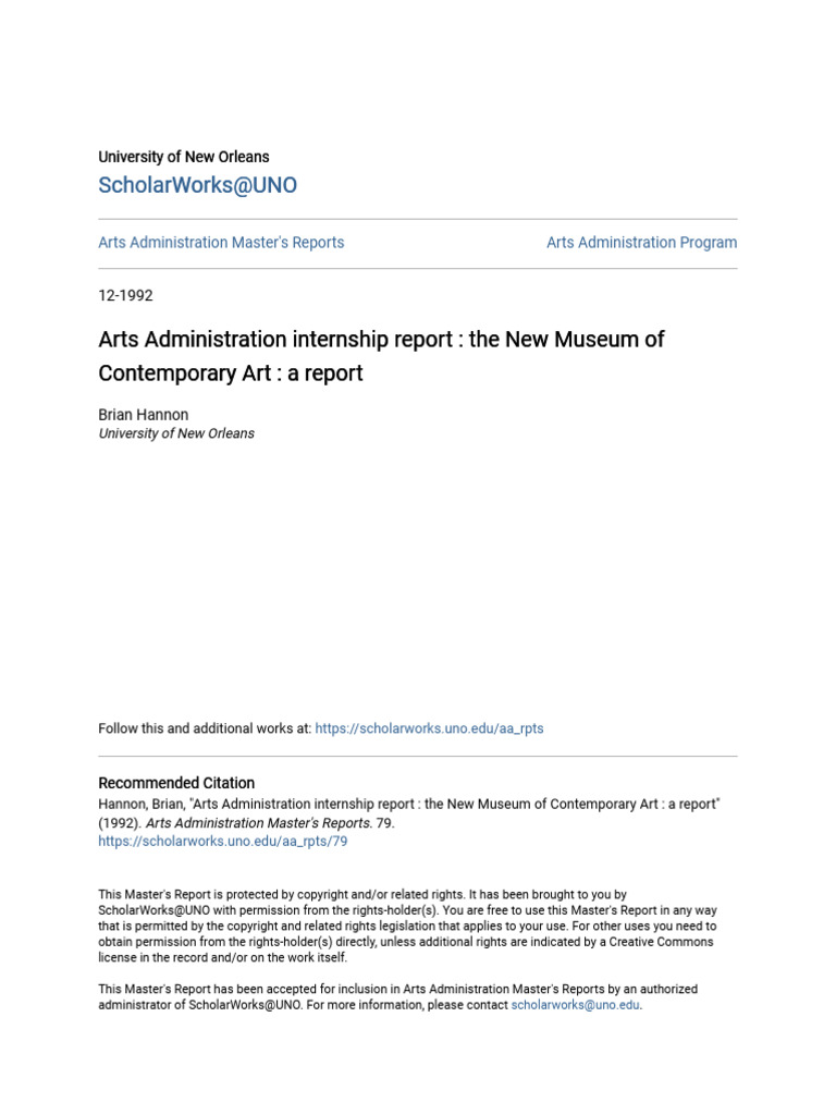 303942646 | PDF | Museum | Internship