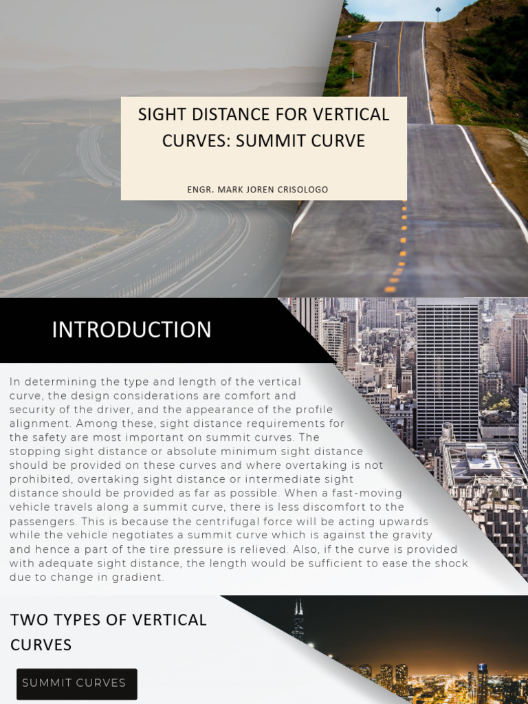 Sight Distance For Summit Curves | PDF | Quantity | Geometry