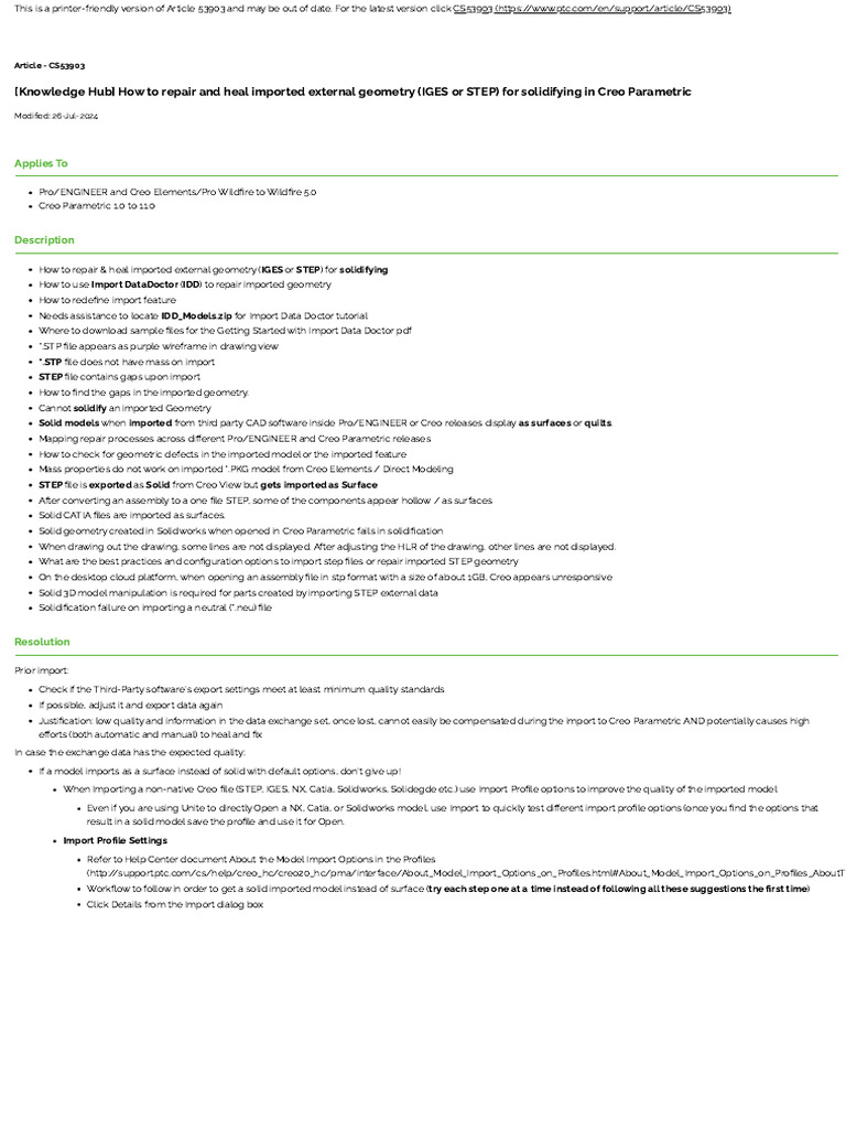 Article - CS53903 - (Knowledge Hub) How To Repair and Heal Imported ...