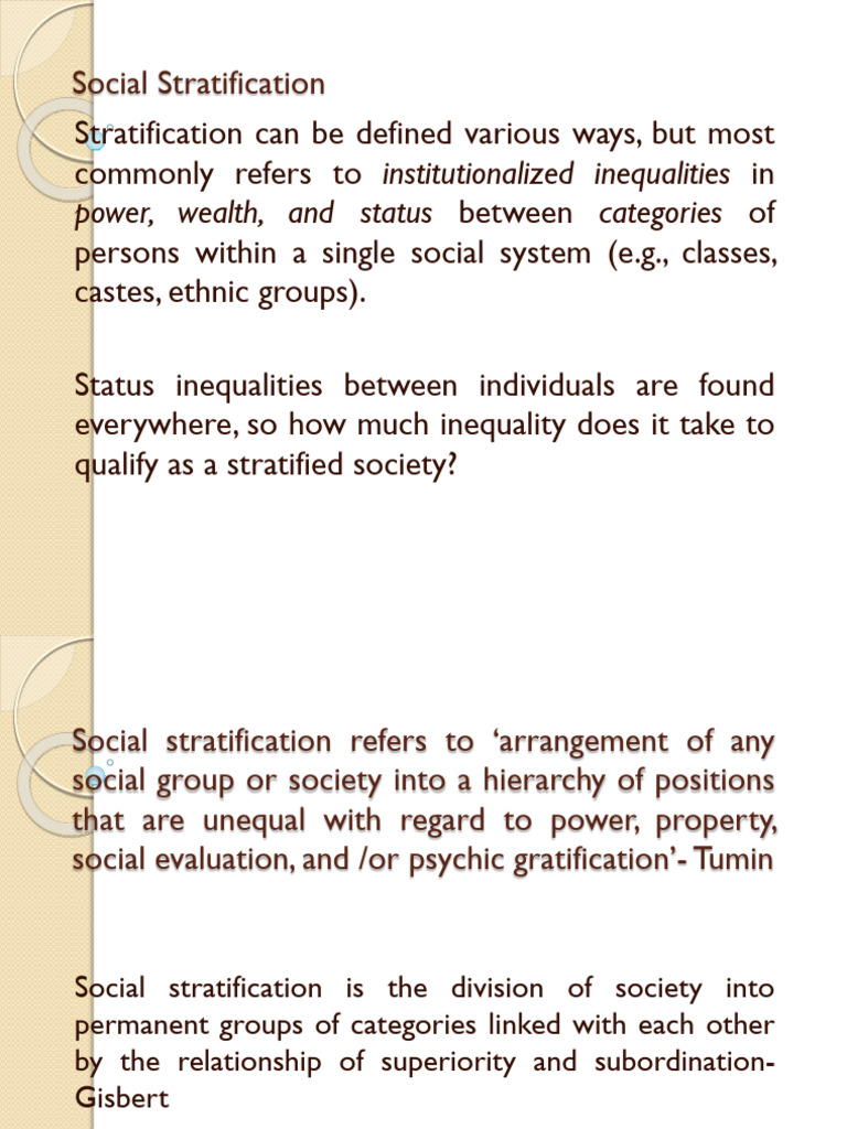Kinship and Social Stratification | PDF | Kinship | Social Stratification