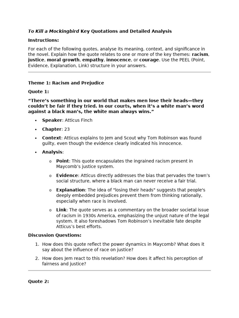 To Kill A Mockingbird - Worksheet 3 | PDF | To Kill A Mockingbird | Courage