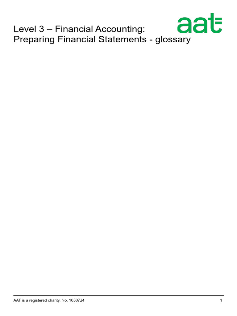 AAT Level 3 Financial Statements Guide | PDF | Bookkeeping | Debits And ...