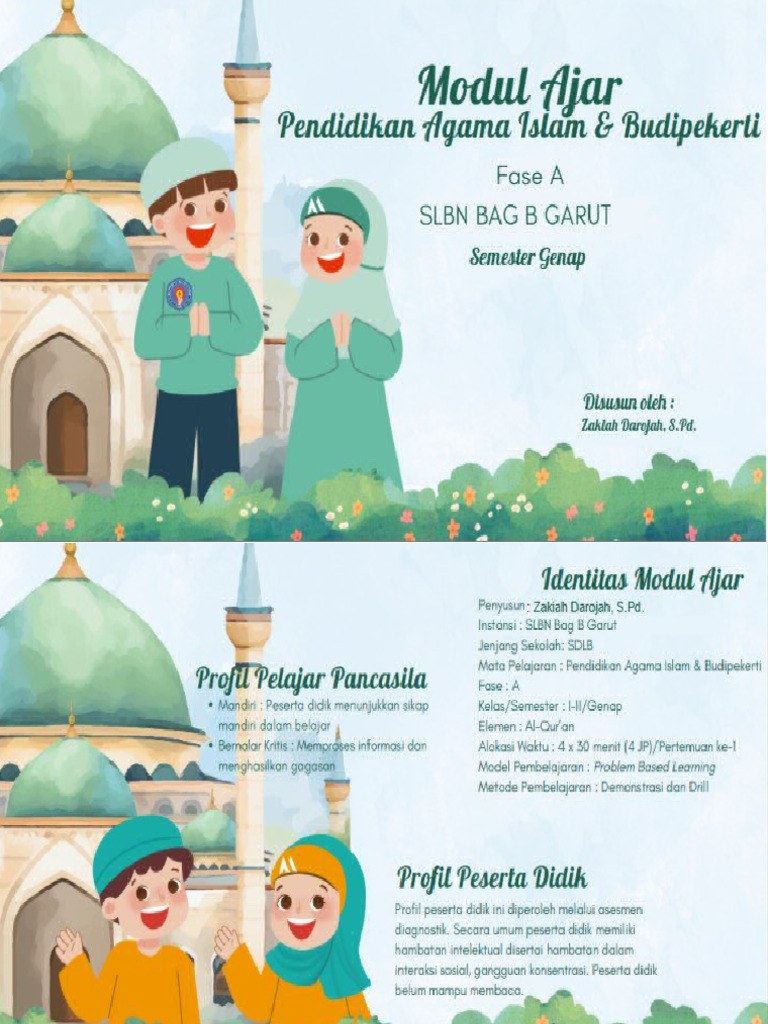 Modul Ajar PAIBP Fase A-Zakiah D | PDF