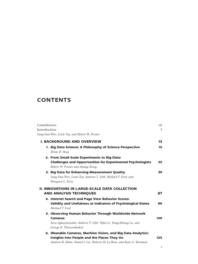 Big Data Psychological Research Sample Chapter | PDF | Psychology | Big ...