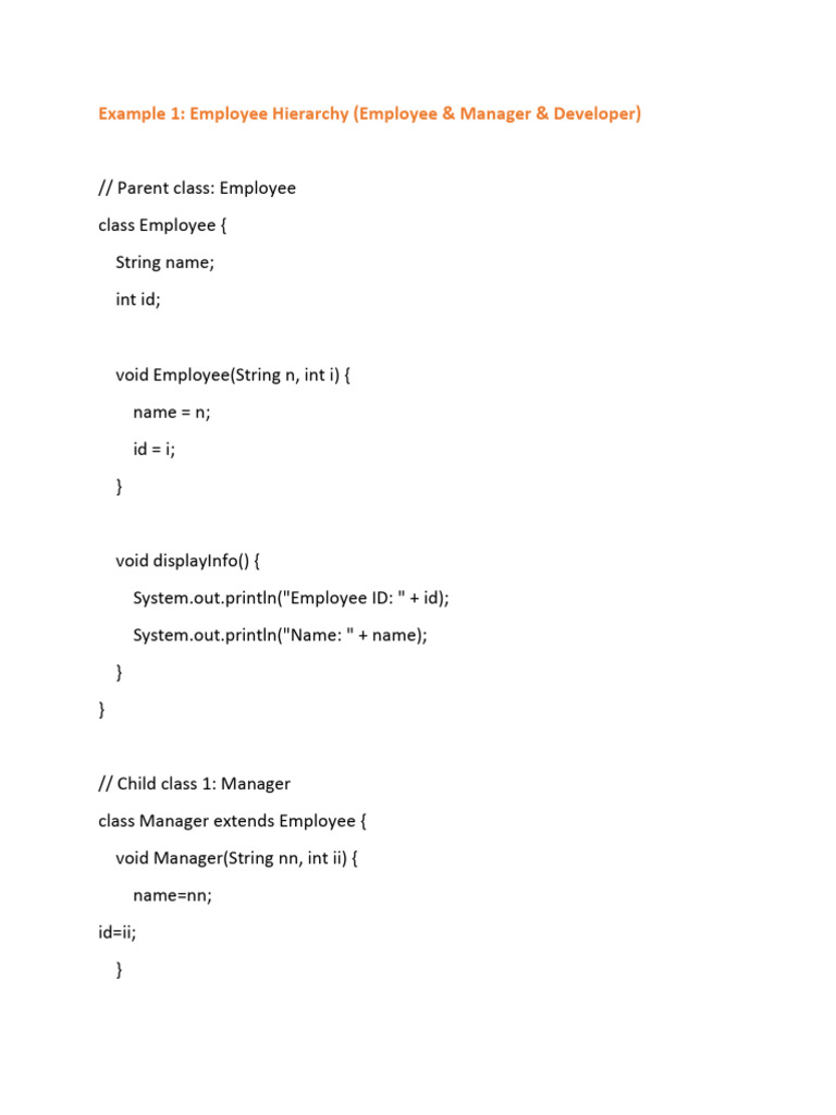 Inhertance Examples | PDF