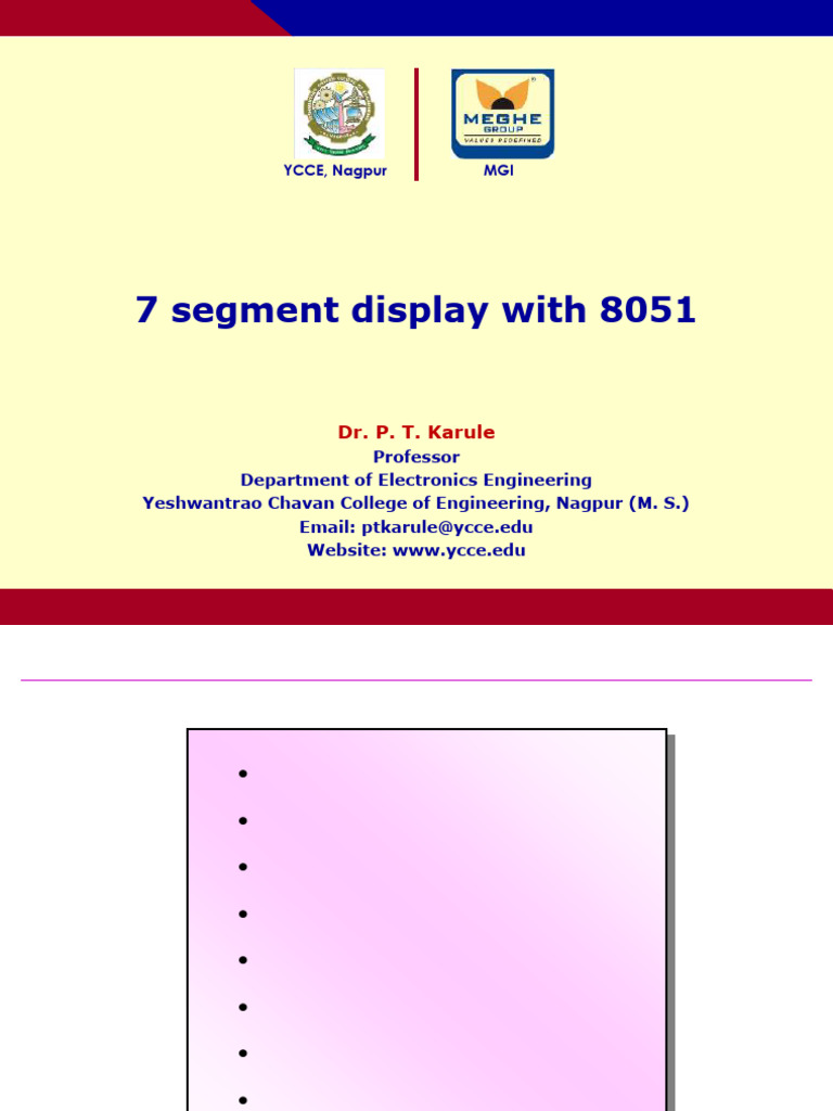 8051 Interface 7 Segment | PDF | Information And Communications ...