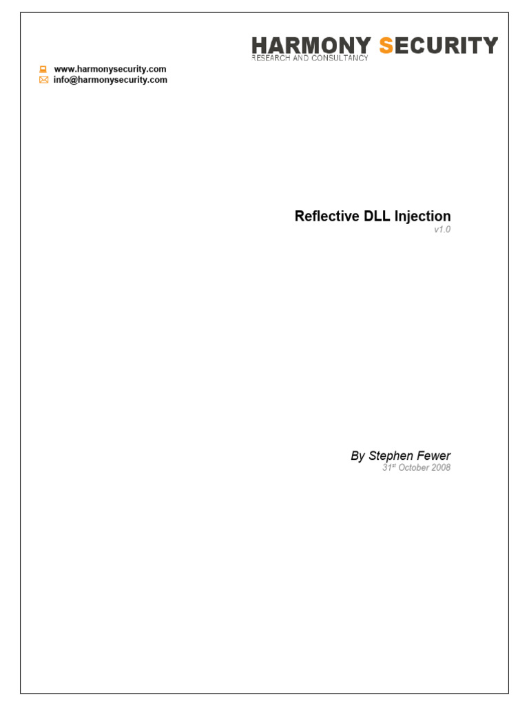 HS P005 ReflectiveDllInjection | PDF | Library (Computing) | Software Engineering