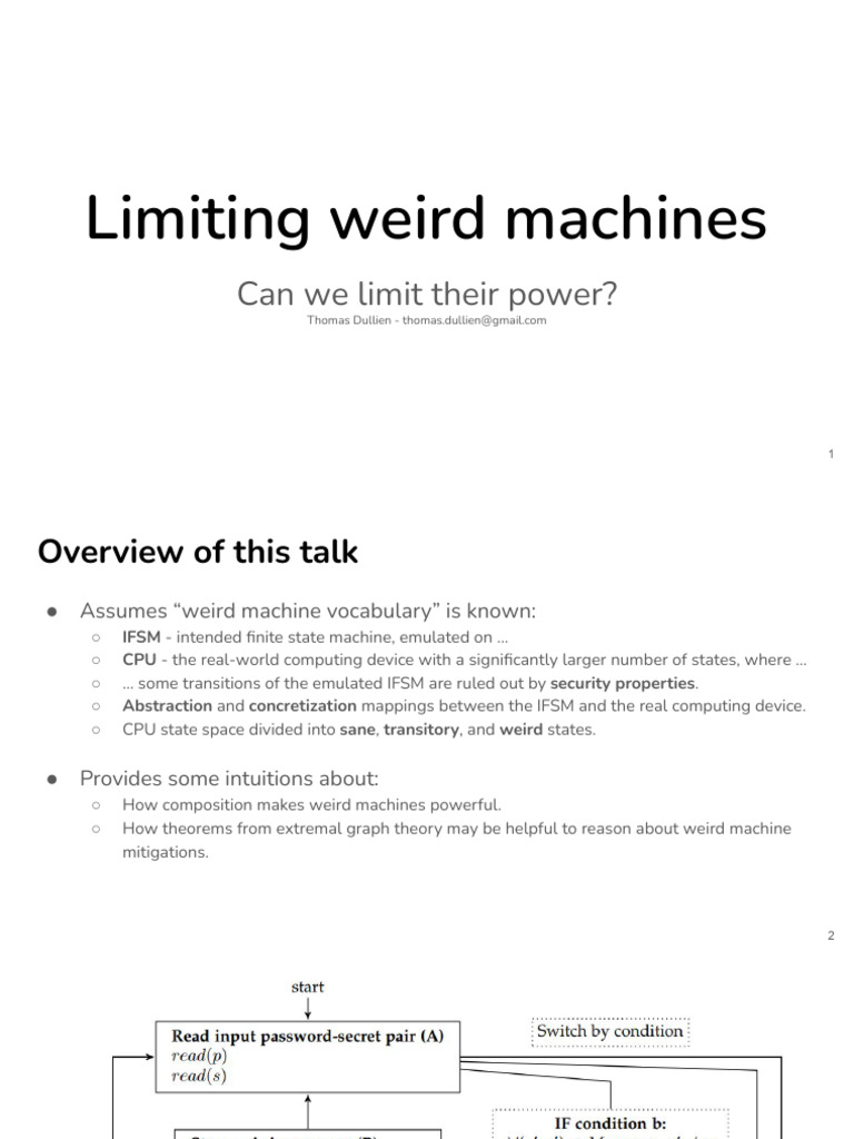 Limiting Weird Machines | PDF | Combinatorics | Theoretical Computer Science