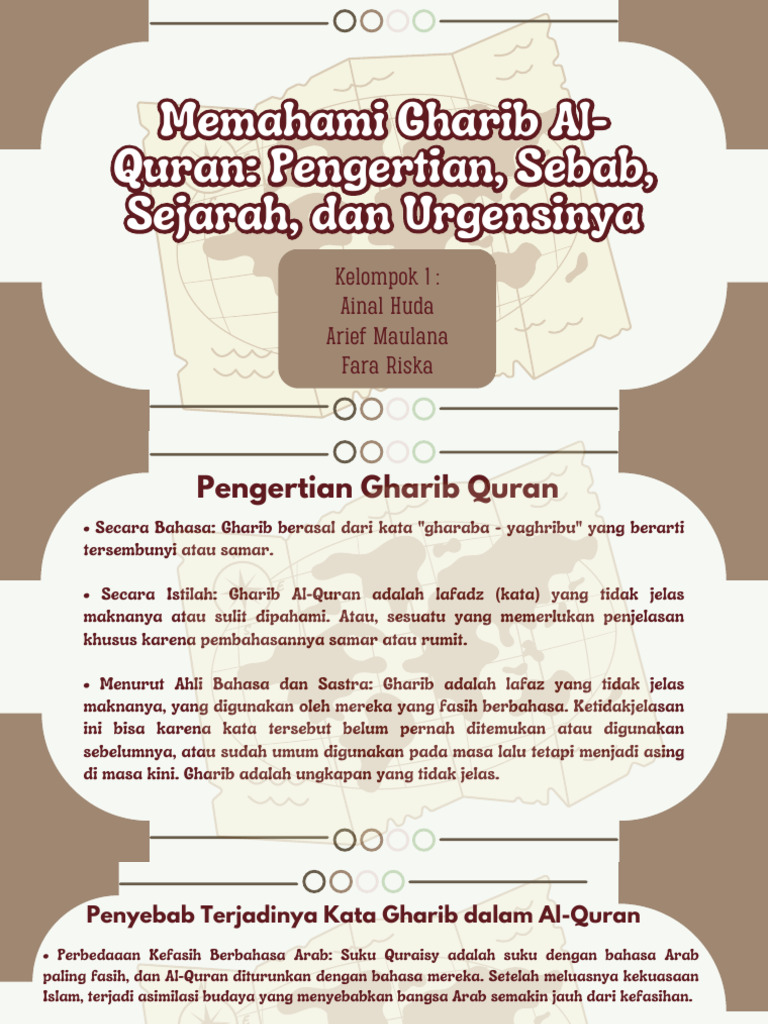 Pengertian Gharib Quran, Sebab, Sejarah Dan Urgensi | PDF