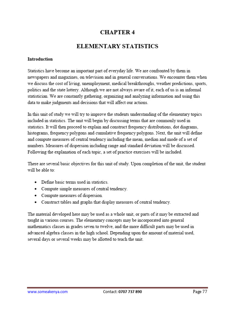 Business Mathematics and Statistics - Chapter 4 | PDF | Sampling ...