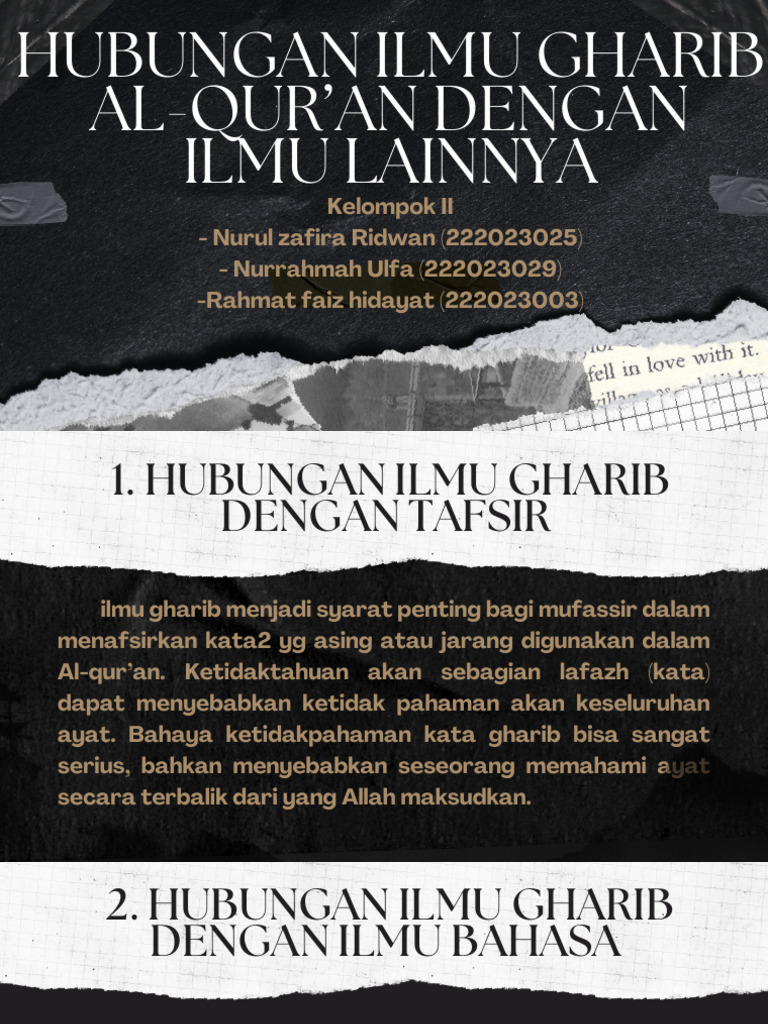 Hubungan Ilmu Gharib dan Tafsir Al-Qur'an | PDF