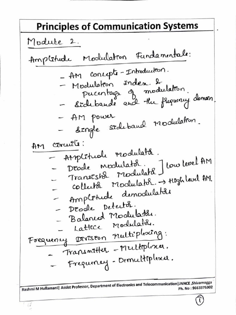 Module 2 - Amplitude Modulation Fundamentals | PDF