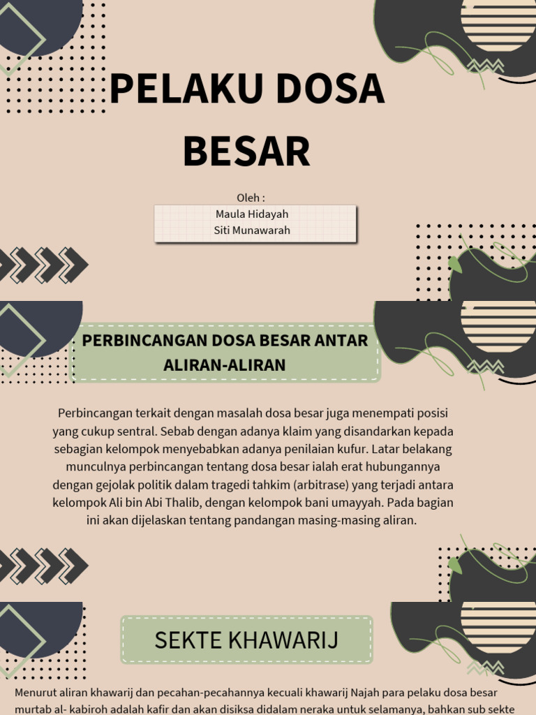Pelaku Dosa Besar | PDF