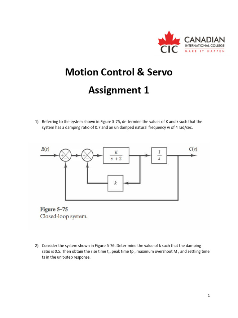 Assignment 1 Motion | PDF
