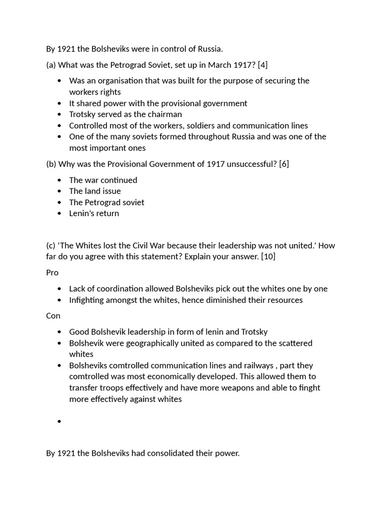 1917 Revolution and Civil War 2 | PDF | Bolsheviks | Leon Trotsky