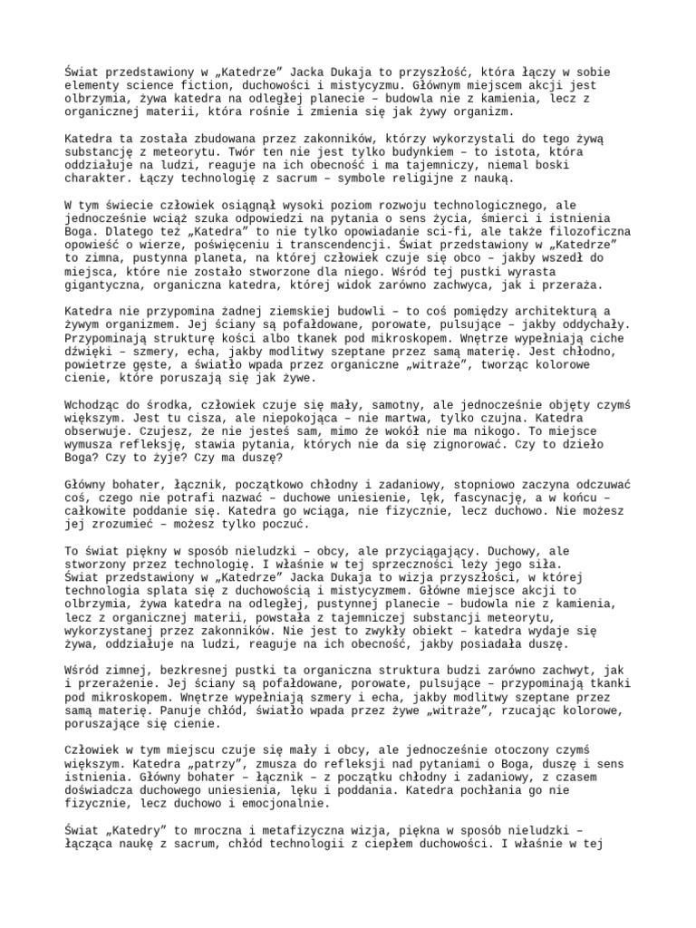 katedra jacek dukaj | PDF
