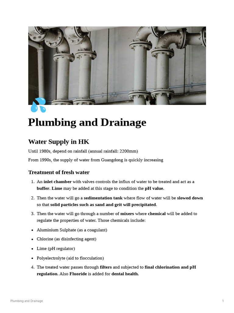 Plumbing and Drainage Notes | PDF | Sanitary Sewer | Sewage