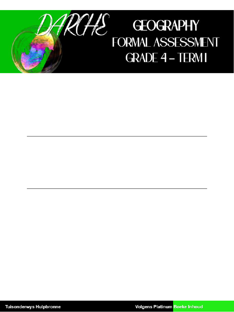 Grade 4 Term 1 Geography Formal Assessment | PDF | Meat | Farms