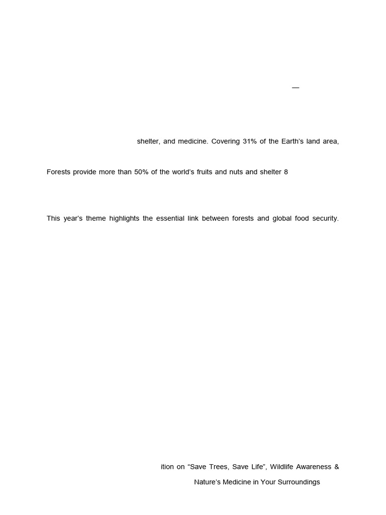 Forests and Foods: IDF 2025 Theme | PDF | Forests | Agriculture