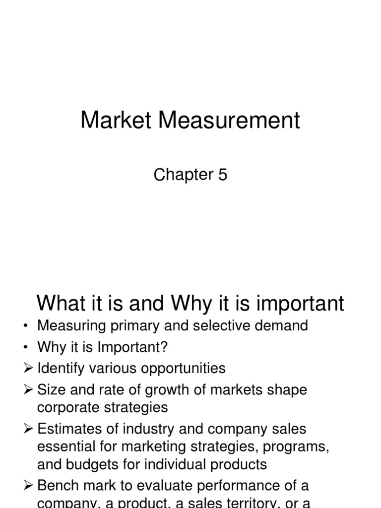 Lecture 5 Market Measurement | PDF | Market Analysis | Forecasting