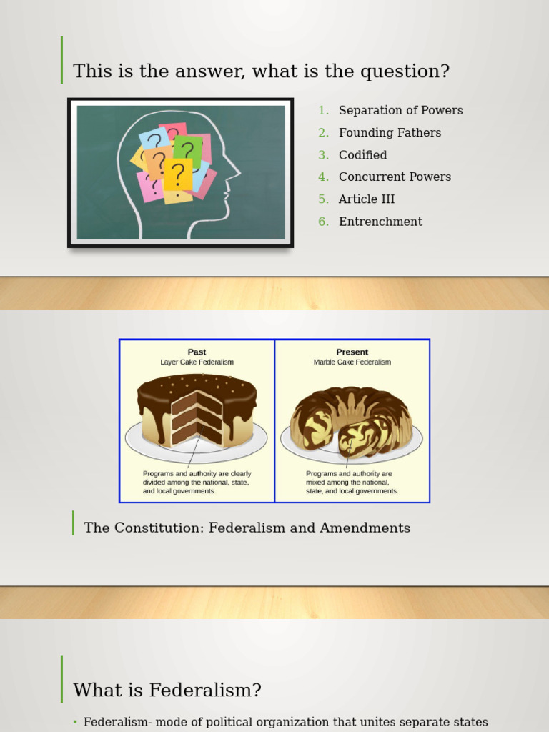 1.3 - Federalism and Amendments | PDF | Ratification | Supermajority