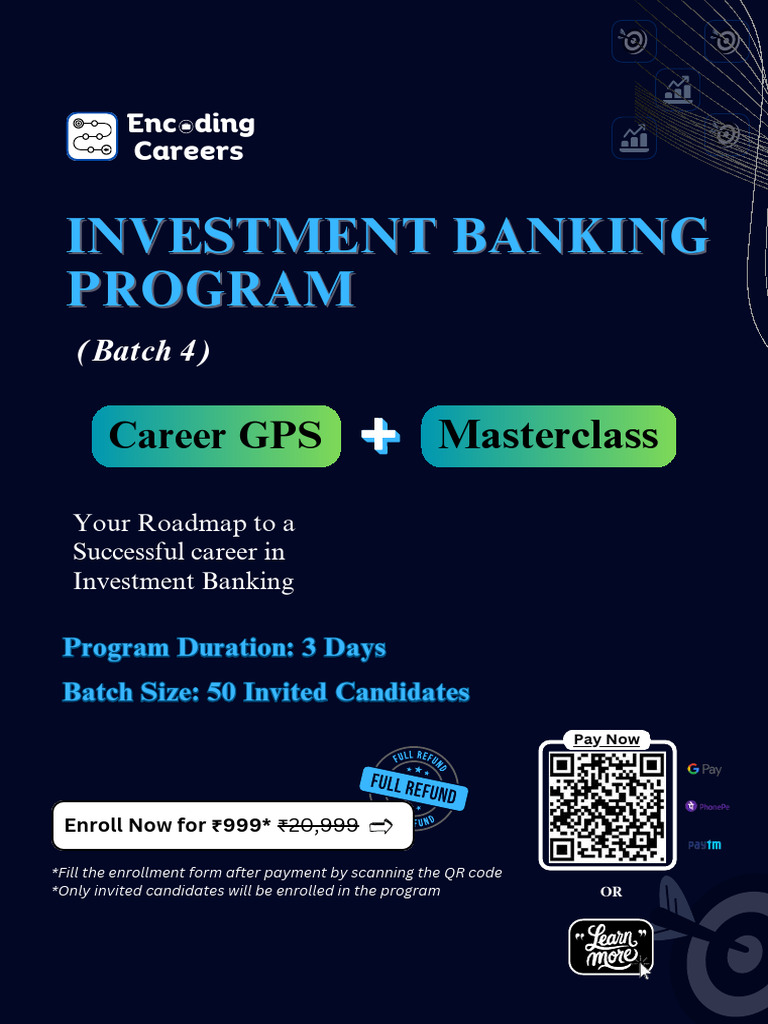 Investment Banking Career Program Guide | PDF | Valuation (Finance ...