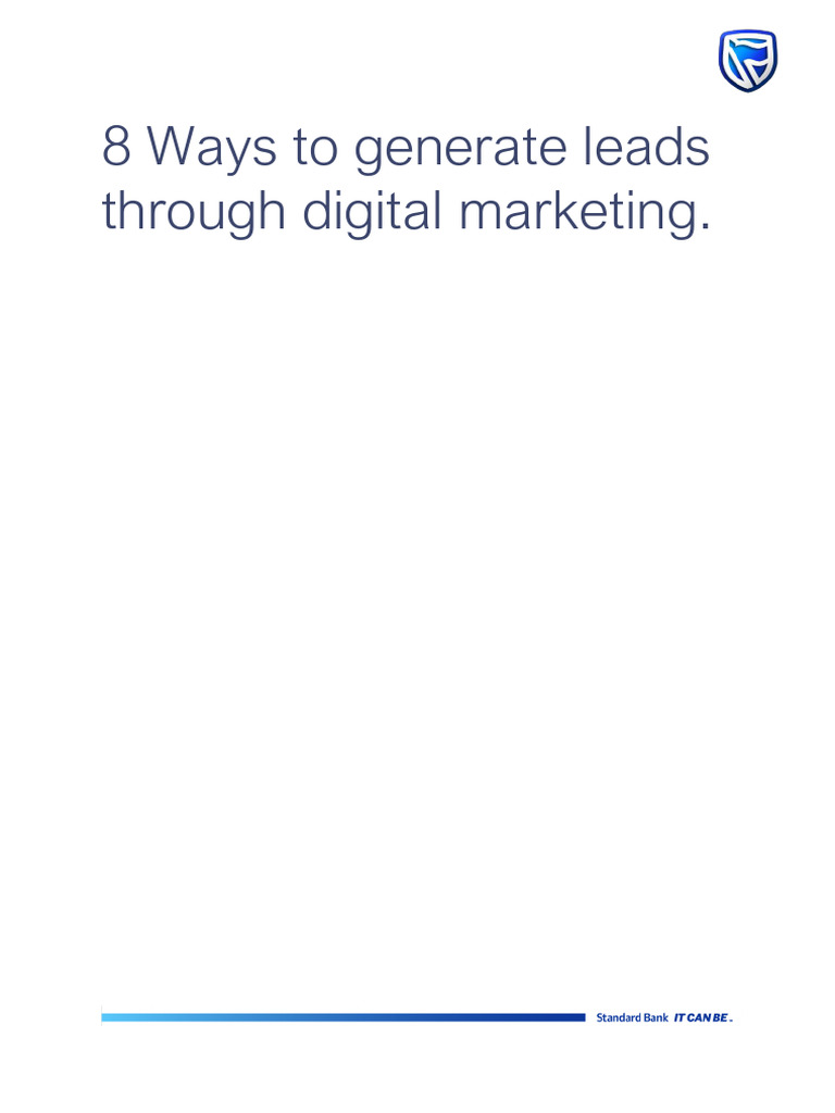 8 Lead Generation Strategies Online | PDF | Advertising | Social Media