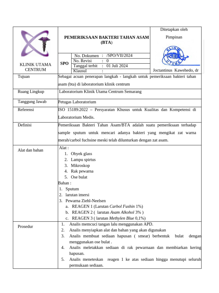 Spo Sputum Bta | PDF