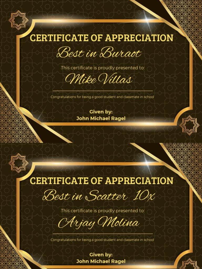 Black Gold Elegant Certificate | PDF