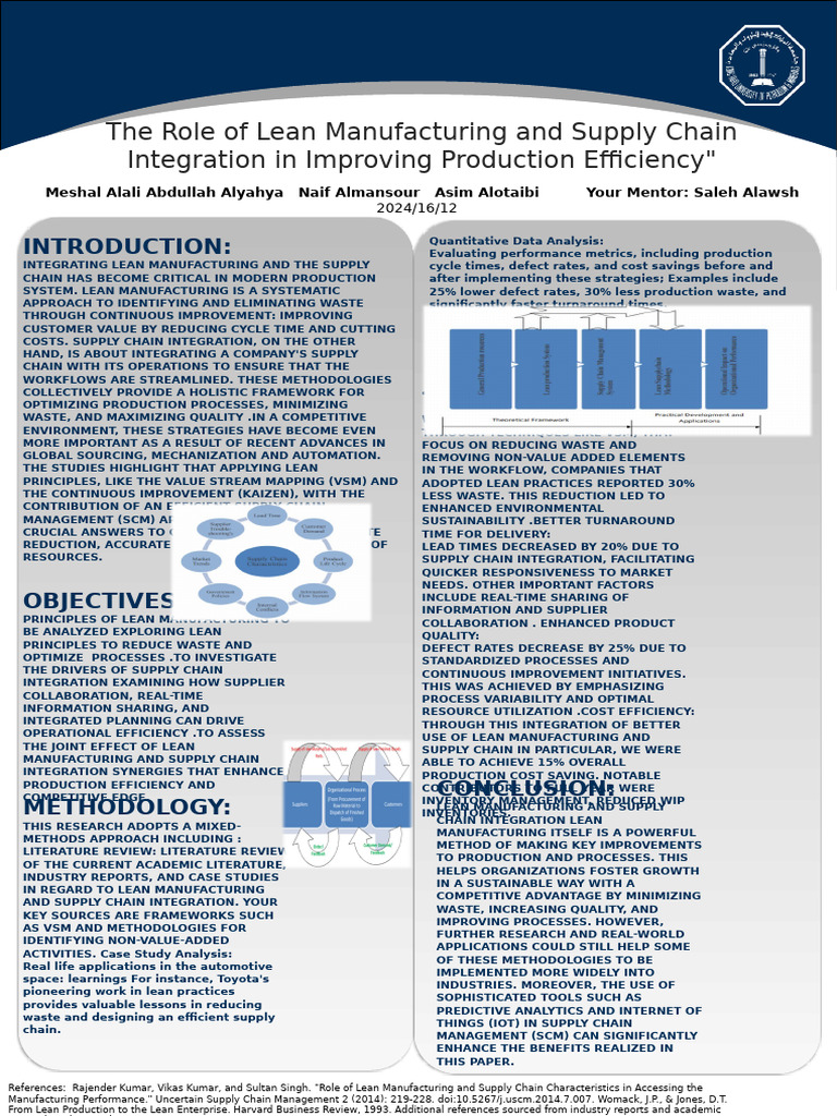 Lean Manufacturing & Supply Chain Efficiency | PDF | Lean Manufacturing ...