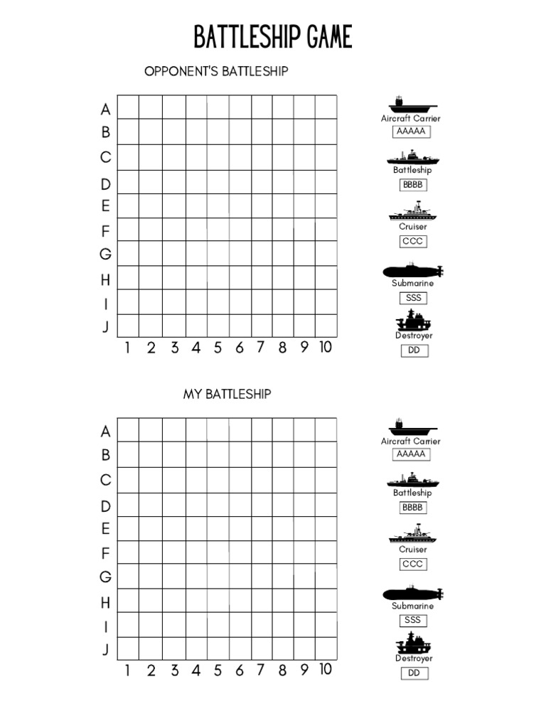 Battleship Game Board Updated | PDF