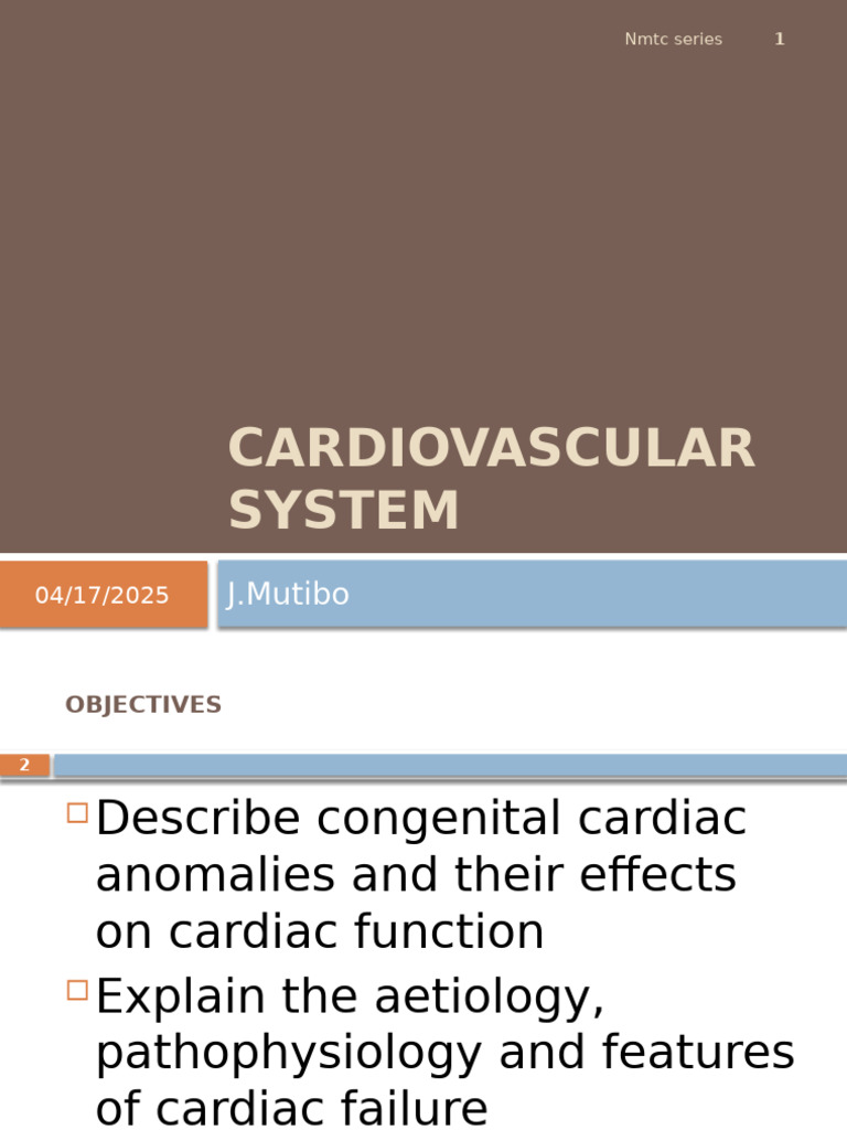 Cardiovascular System | PDF | Heart | Congenital Heart Defect
