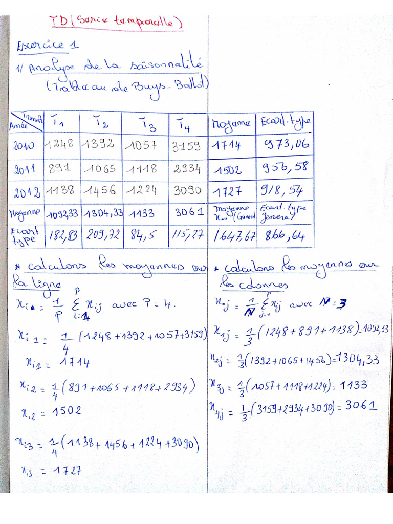 Corro de TD Série Temporelle (YOMAN) | PDF