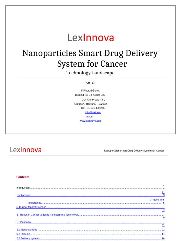 Lexinnova Nanoparticles Smart Delivery System for Tumors-converted ...