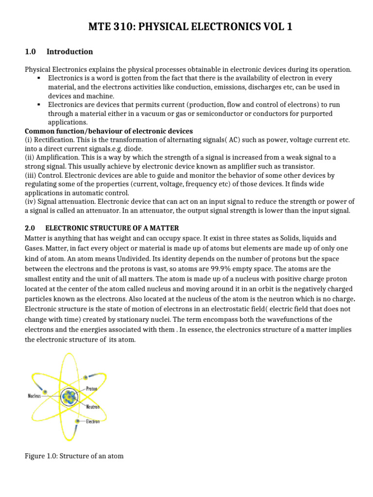 Understanding Physical Electronics Concepts | PDF | Semiconductors ...