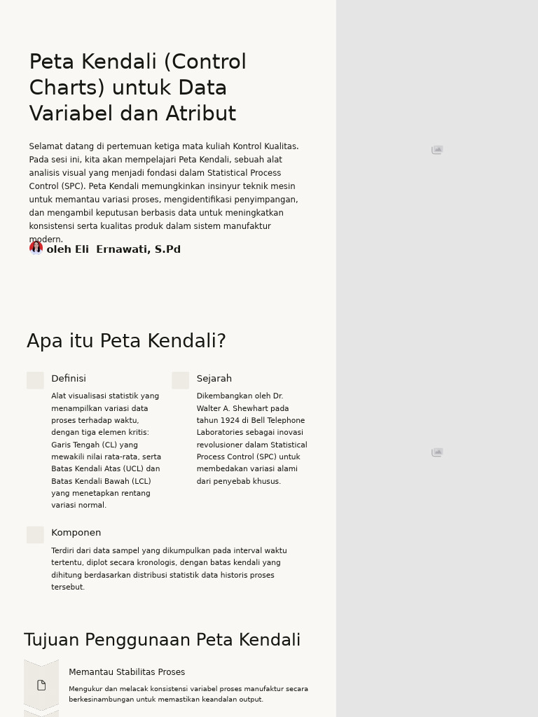 Peta Kendali Control Charts Untuk Data Variabel Dan Atribut | PDF
