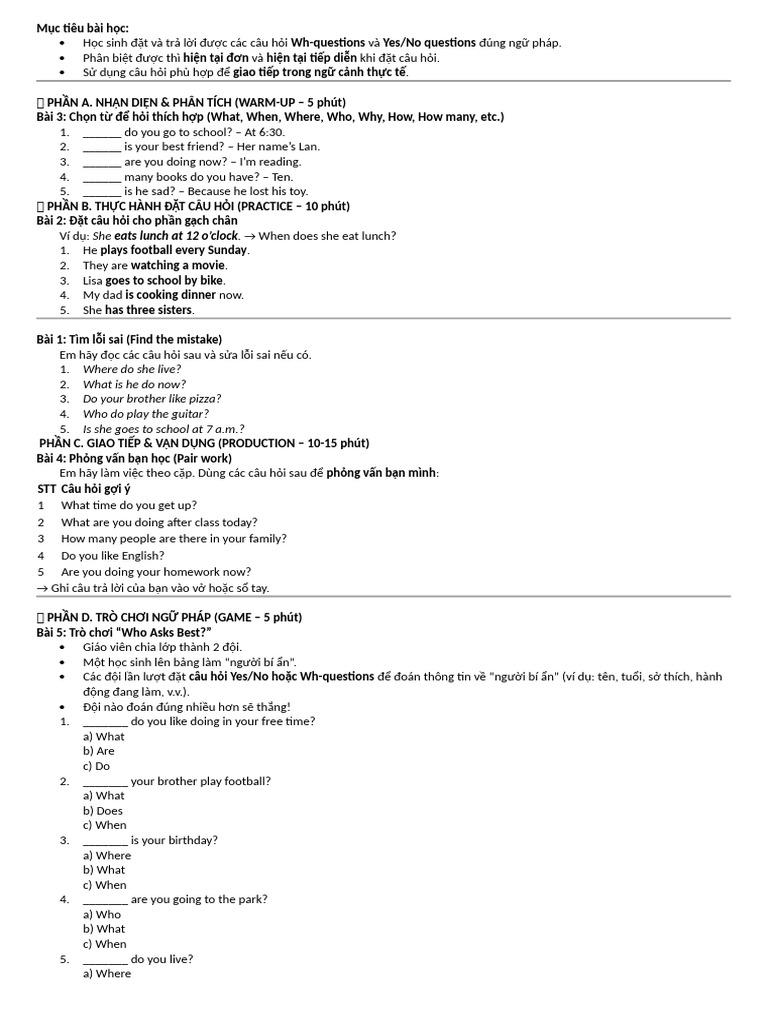 ôn tập ISW 8 - cuối học kì 2 | PDF