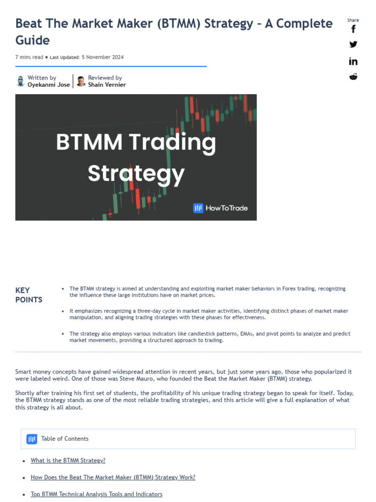Beat The Market Maker (BTMM) Strategy - A Complete Guide | PDF | Technical Analysis | Market ...